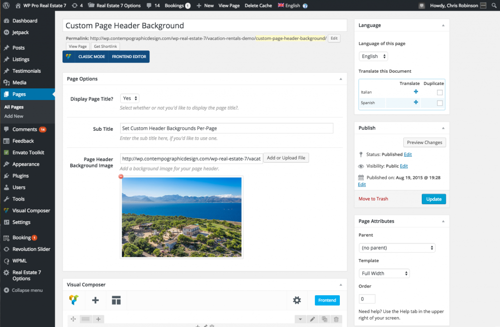 Custom Page Header Background – Omonile Lawyer